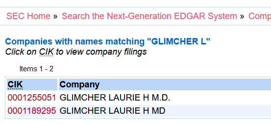 glimcher – directEDGAR