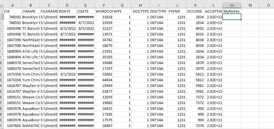 Back to Basics – directEDGAR