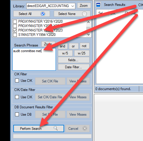 First Search – directEDGAR