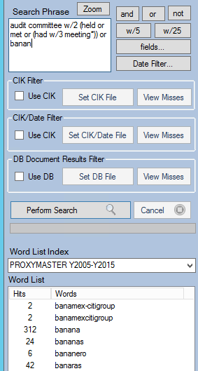 Word List – directEDGAR